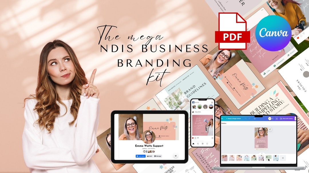NDIS Business Branding and Marketing Kit Mega Bundle Logo Design Social ...
