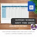 NDIS Shift Timesheet Log Template Word Participant Form Support Workers ...