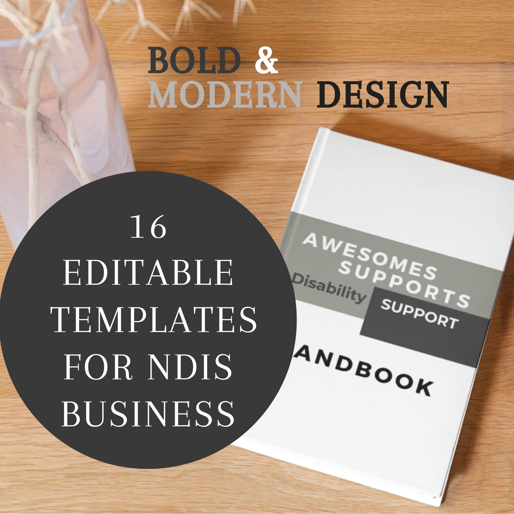 NDIS Business Starter Bundle BOLD Pack Design Support Worker Disability ...