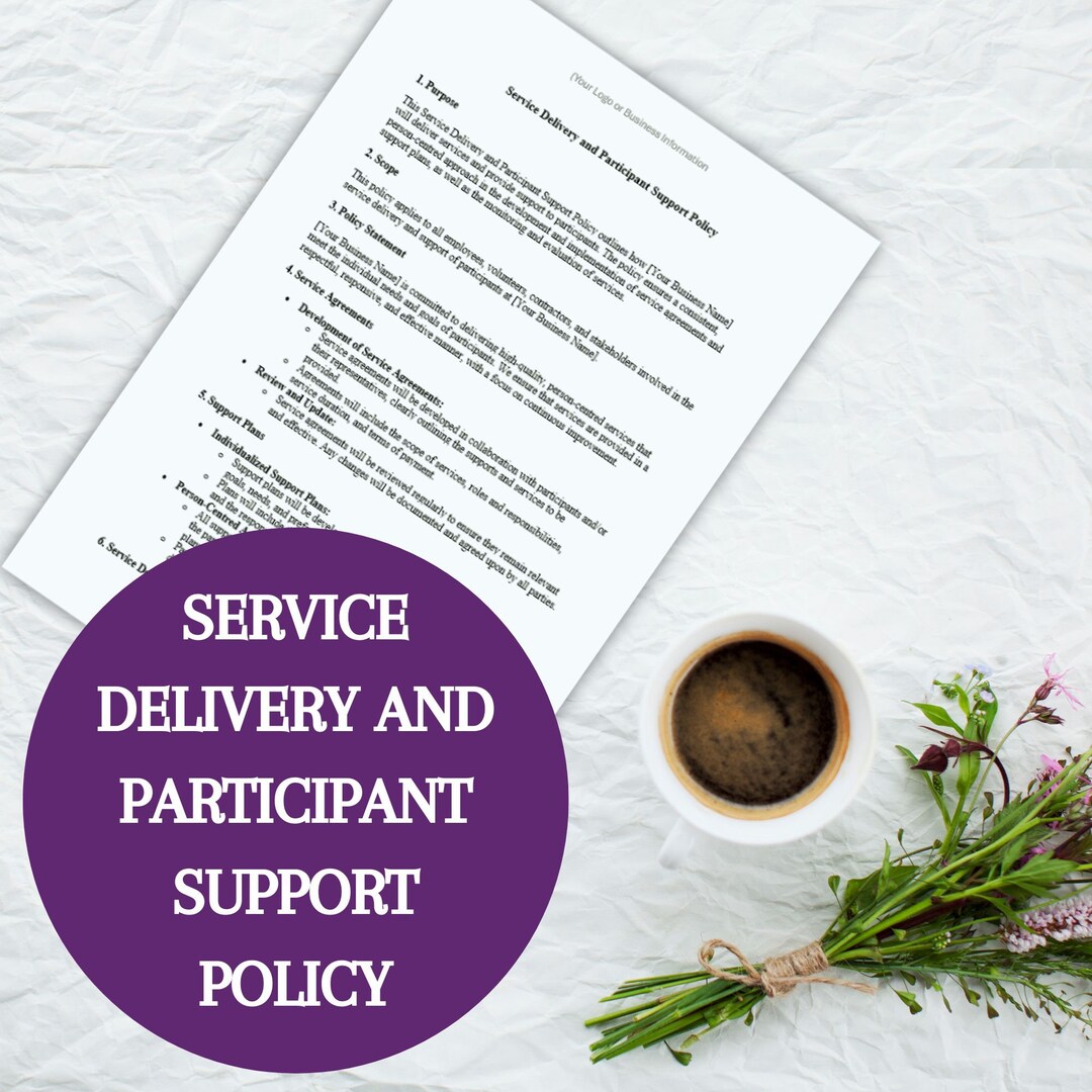 NDIS Policy Procedure Service Delivery and Participant Support Business ...