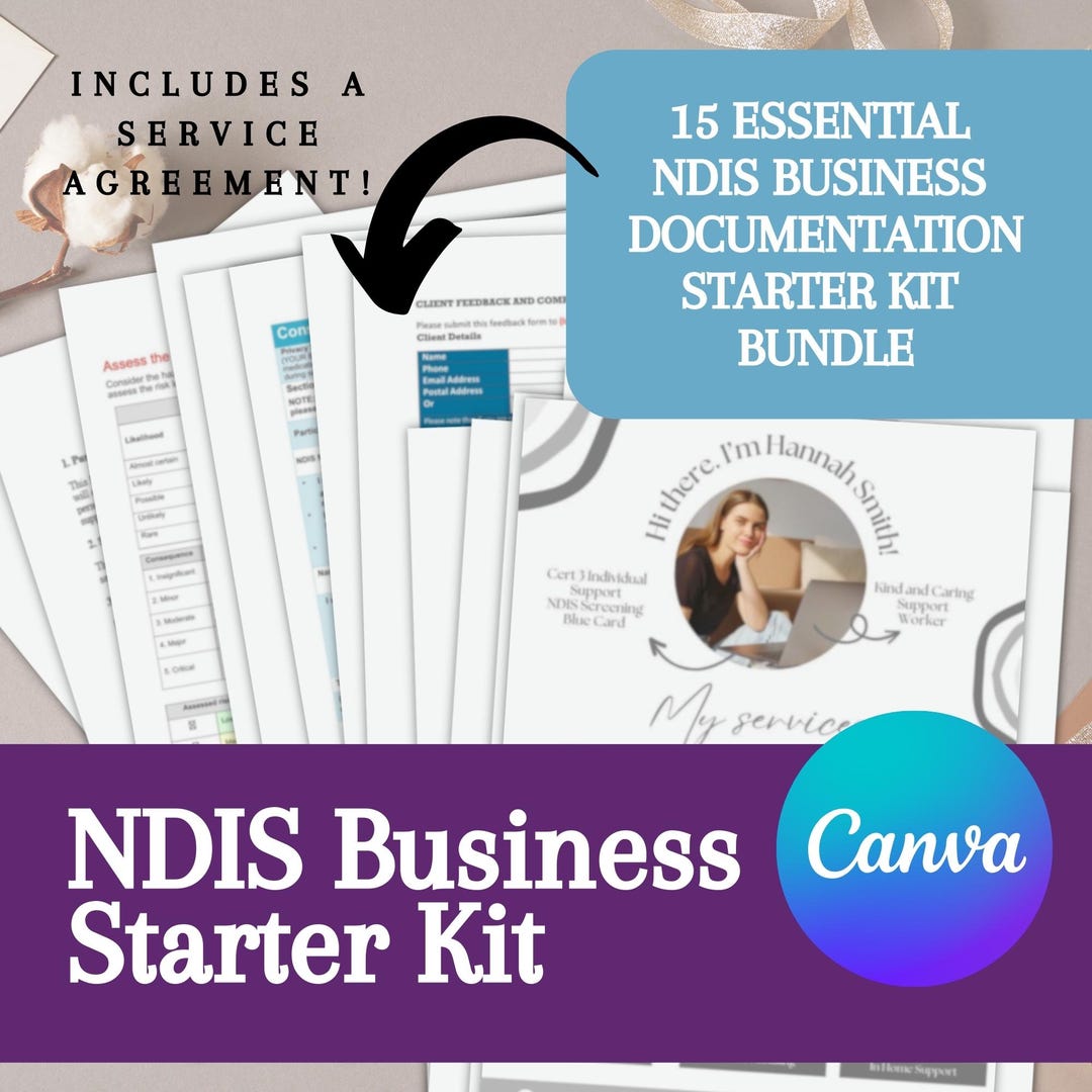 NDIS Business Starter Bundle Support Worker Disability Support Forms ...