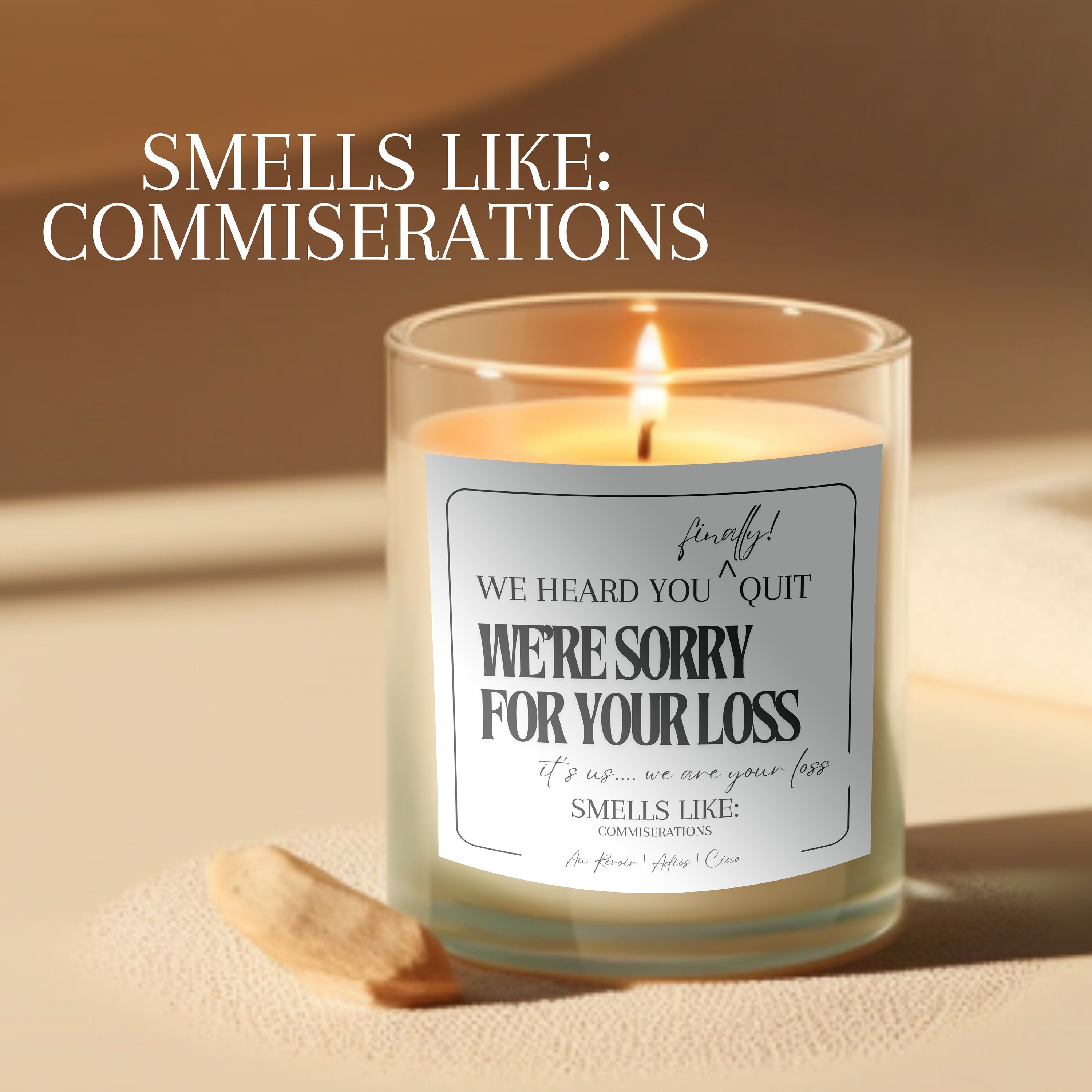 Label Sticker for Candles | Funny Coworker Quit or Leaving Retirement ...