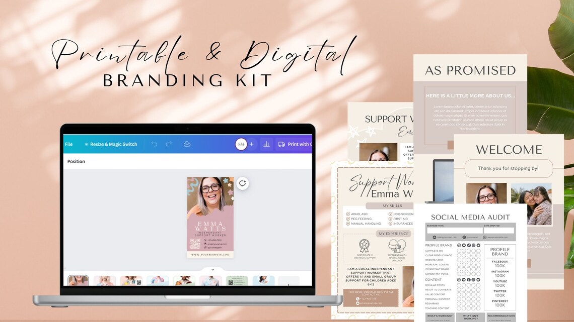 NDIS Business Branding and Marketing Kit Mega Bundle Logo Design Social ...