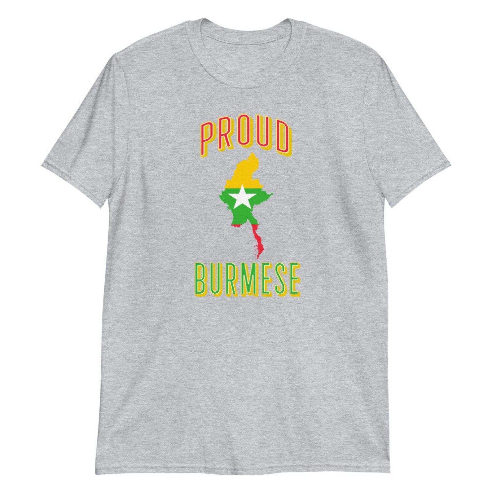 Proud Burmese Flag of Myanmar T-shirt - Etsy