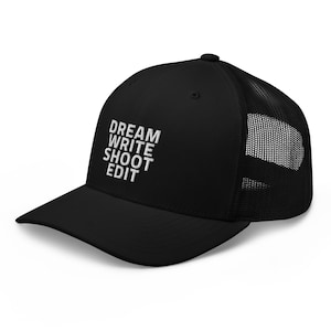 Dream Write Shoot Edit Hat, Embroidered Filmmaker Hat, Movie Director ...