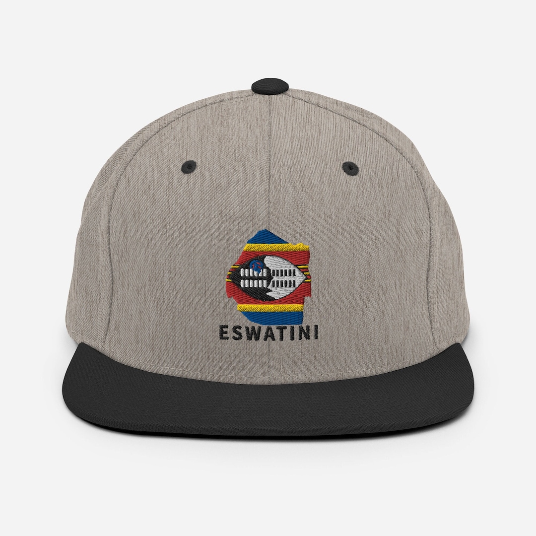 Eswatini Hat, Embroidered Swaziland Hat, South African Gift, Eswatini Snapback Cap - Etsy