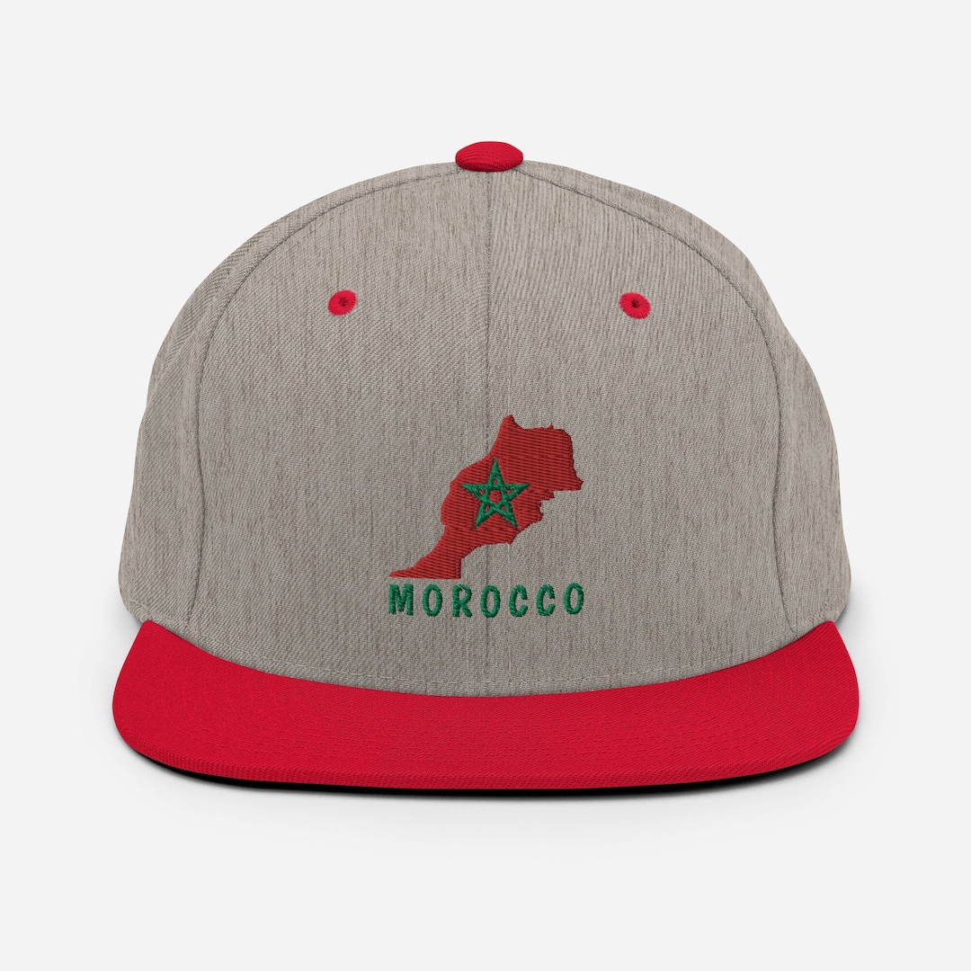 Morocco Hat, Embroidered Moroccan Flag, North Africa Cap, Moroccan Gift ...