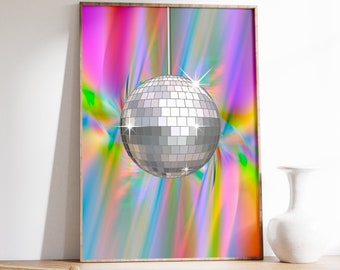 Disco Ball Print Art - Etsy