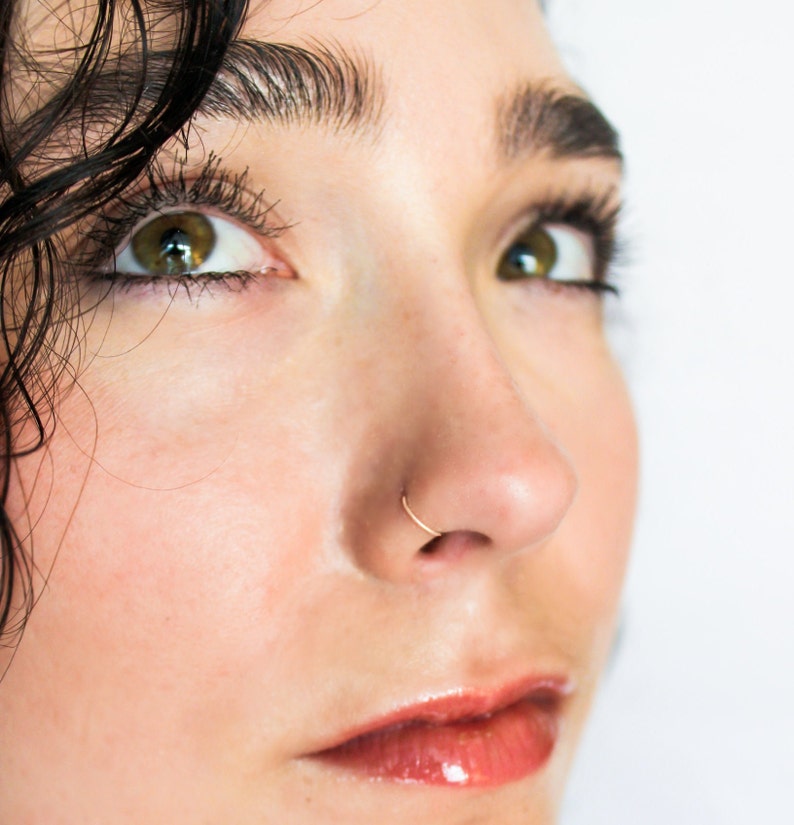 Thin Snug Fit Nose Ring Hoop Sterling Silver 26 Gauge - Etsy