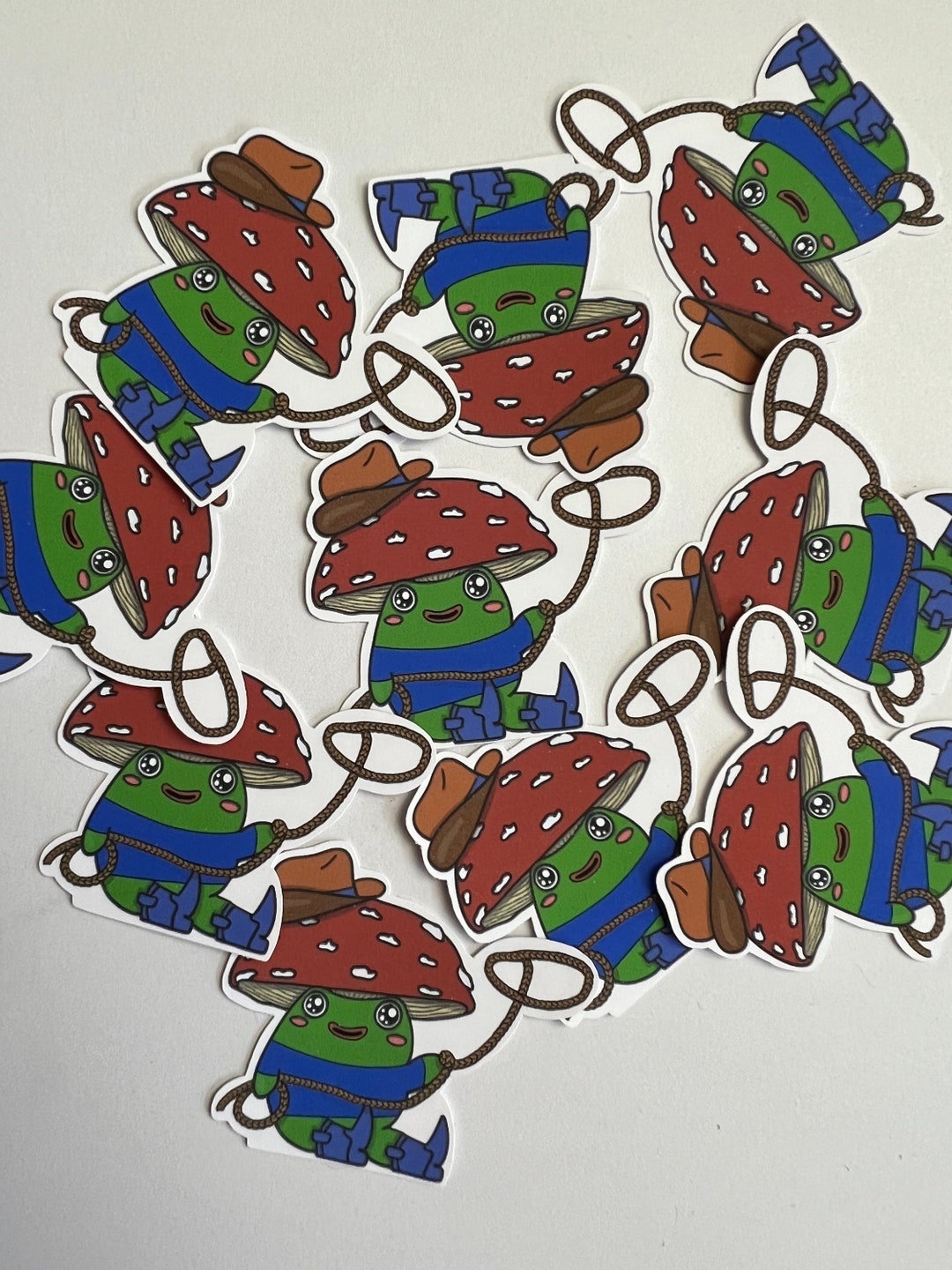 Peepo Howdy Mushroom Frog Cowboy Boots Vinyl Sticker - Etsy