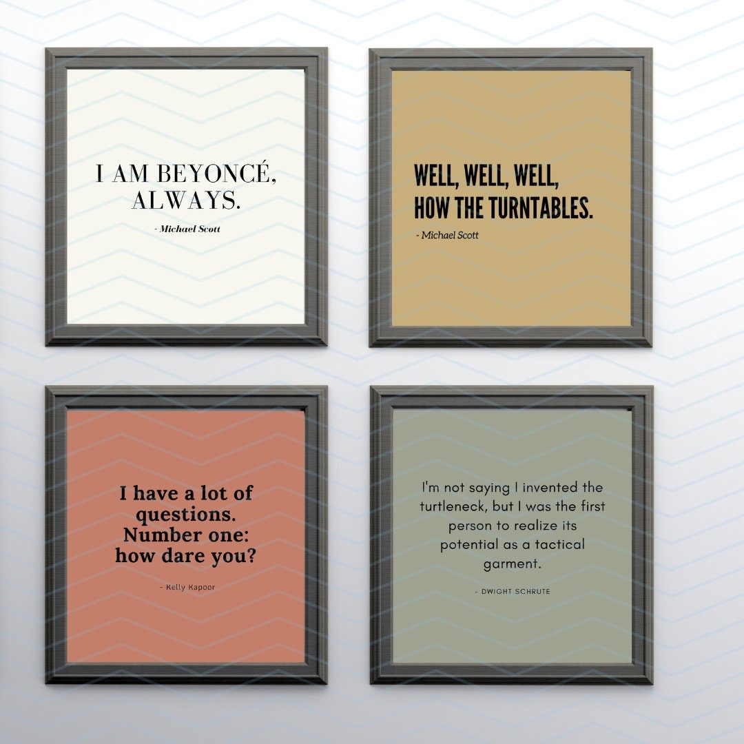 The Office - 20 Digital Printable Quotes for Home, Office, or Workplace ...