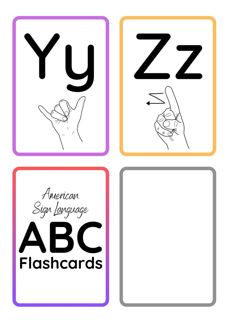 ASL Mastery Flashcards: Learn American Sign Language Teach Alphabet ...