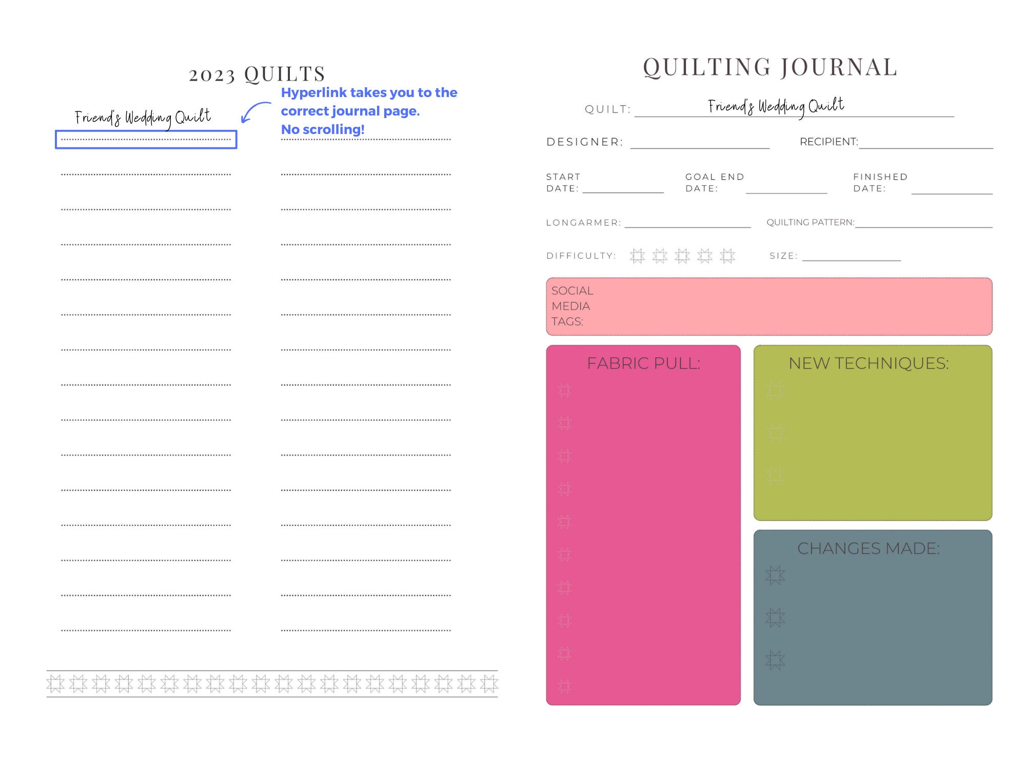 2023 Quilting Journal - Etsy