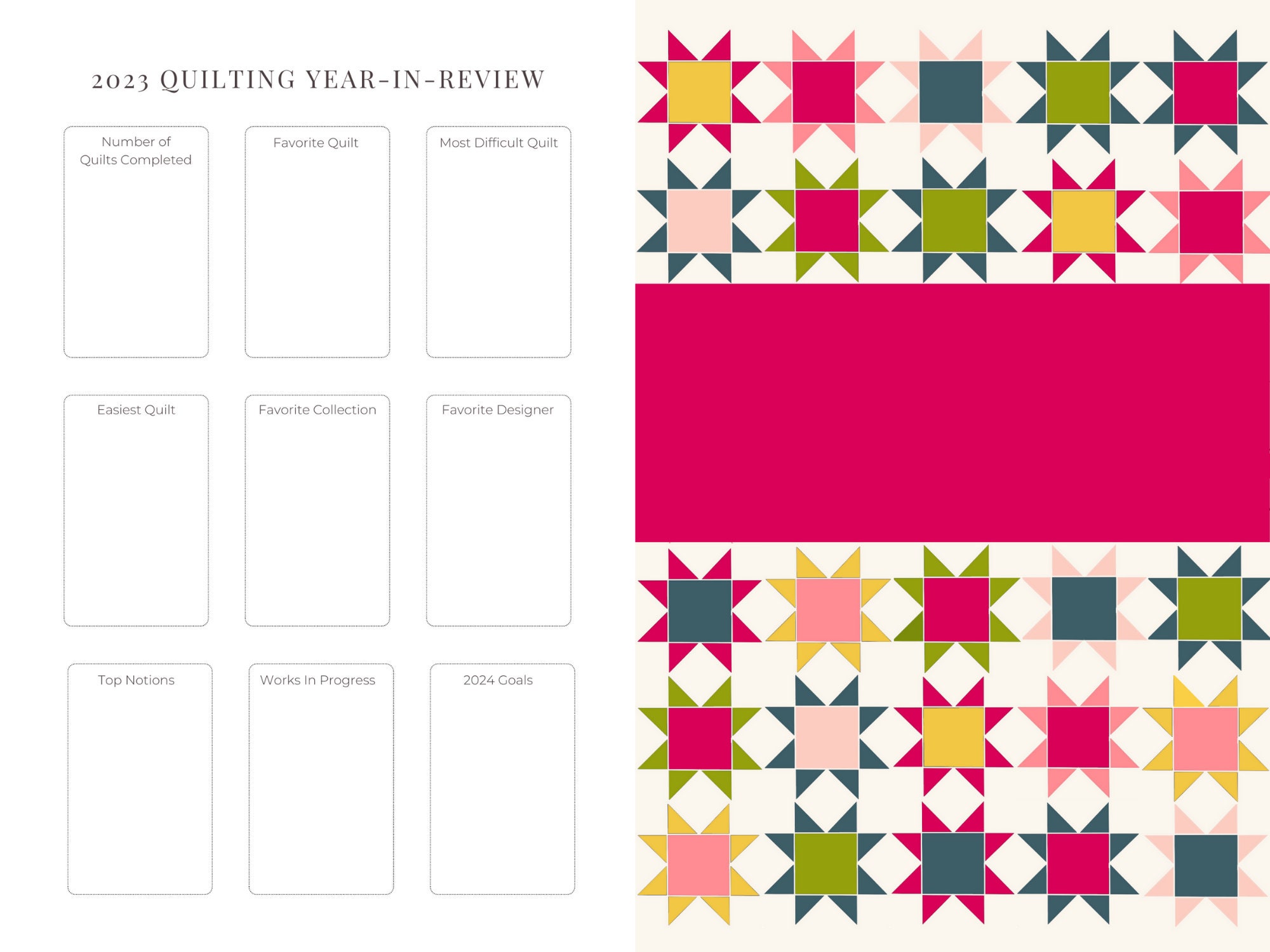 2023 Quilting Journal - Etsy
