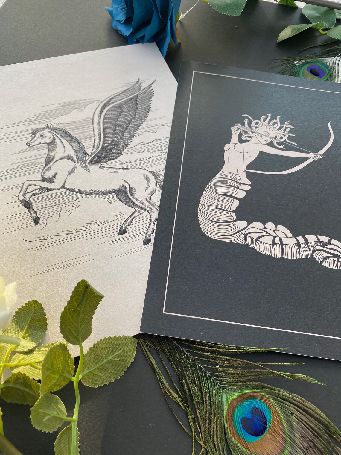 Medusa Bow and Arrow Greek Mythology Home Decor Wall Art Print - Etsy UK