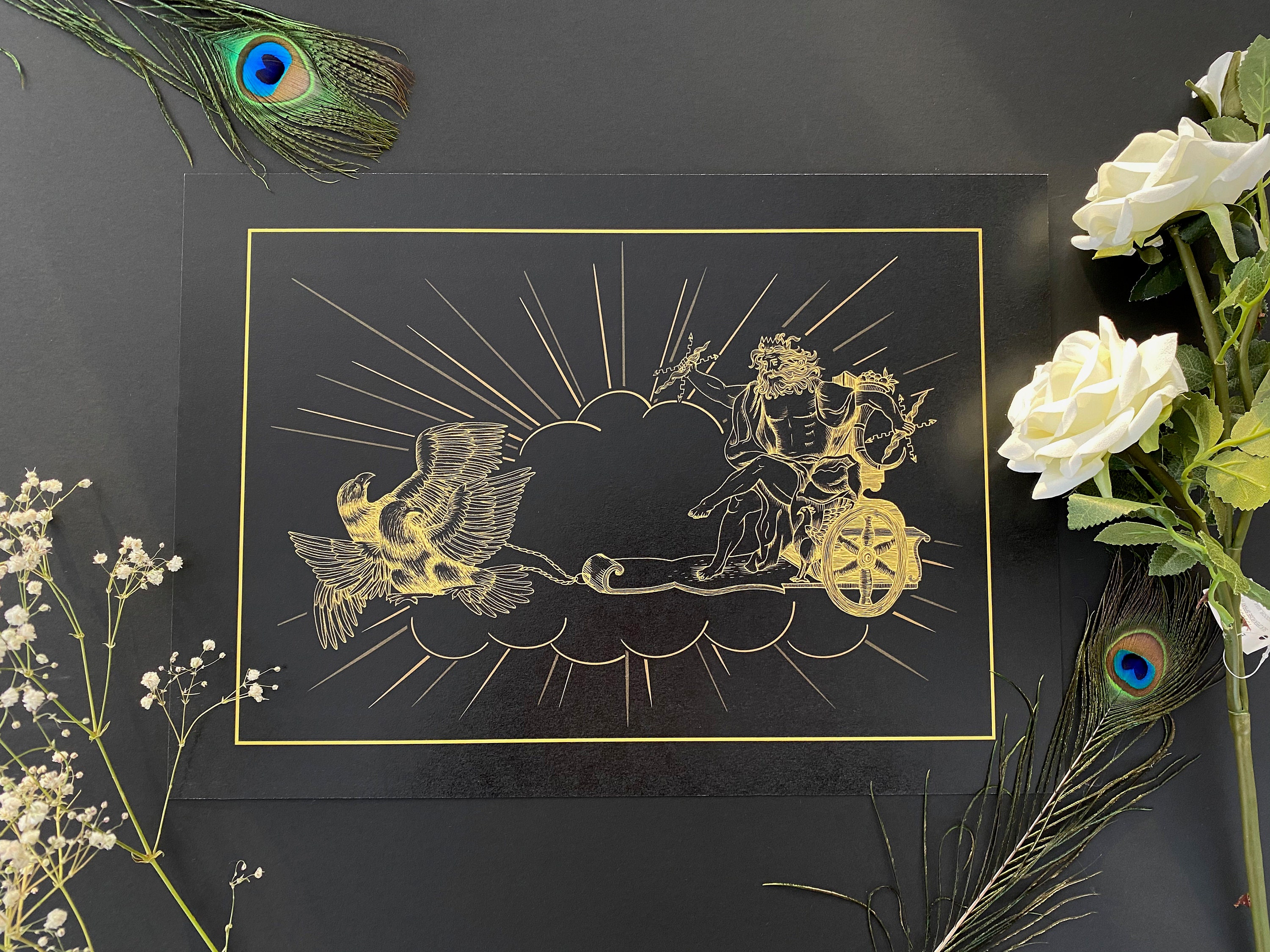 Zeus Greek Mythology Home Decor Wall Art Print A4 A3 - Etsy