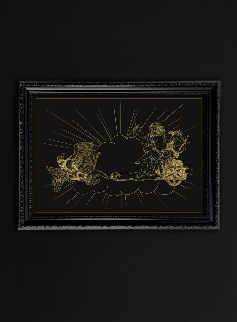 Zeus Greek Mythology Home Decor Wall Art Print A4 A3 - Etsy