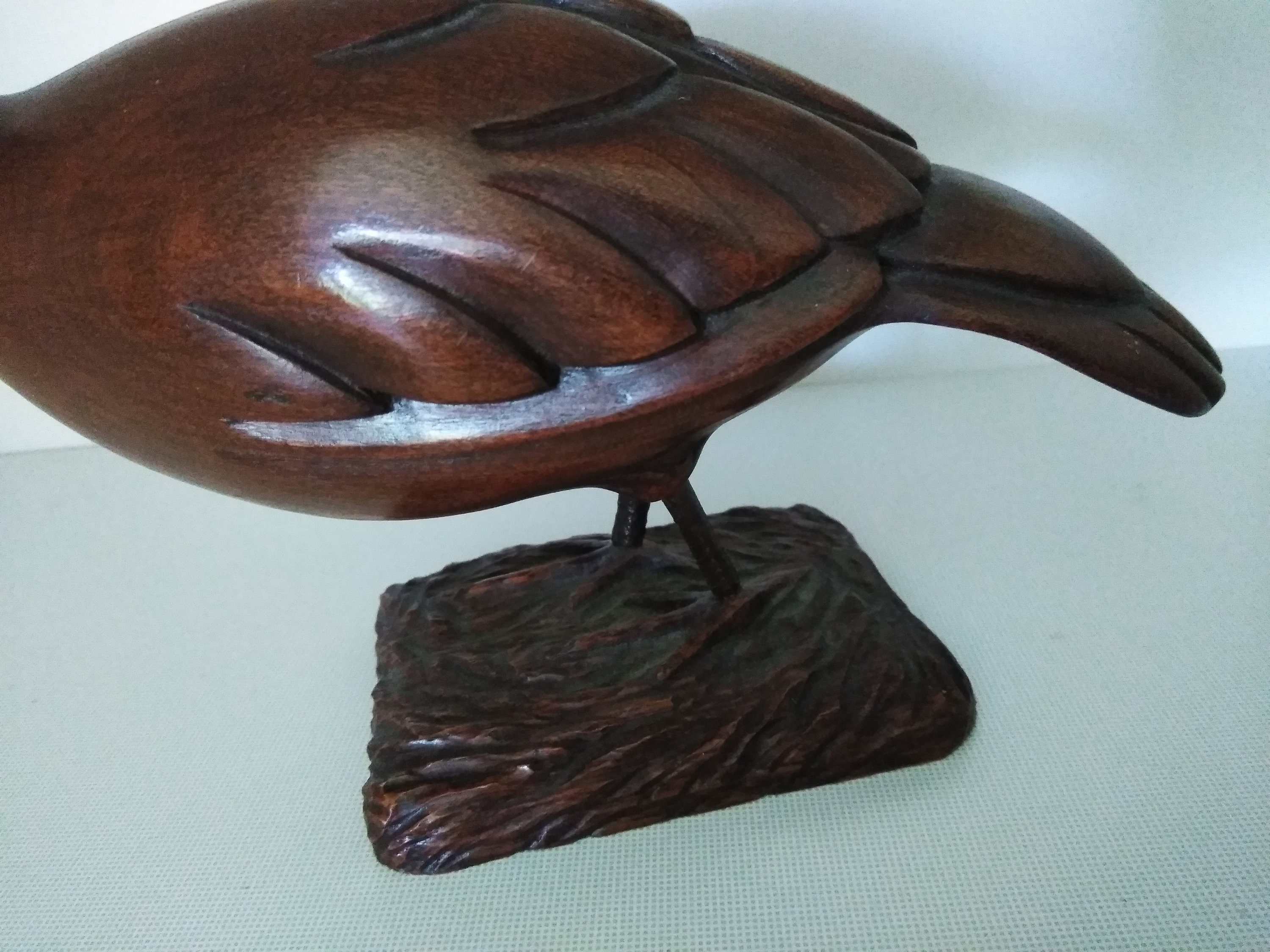 Folk Art Wood Carving Quail by Carl Owen Whitmore Michigan - Etsy