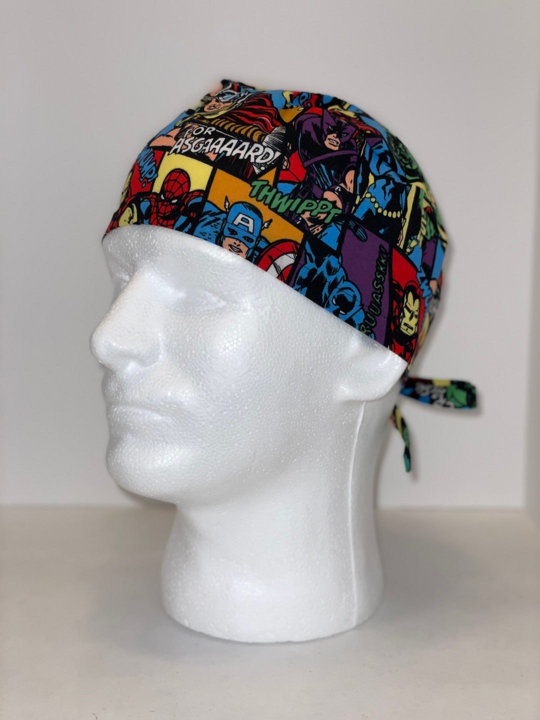 Men’s Superhero Scrub Hat, Men’s Scrub Cap, Surgical Cap, Nursing Hat ...
