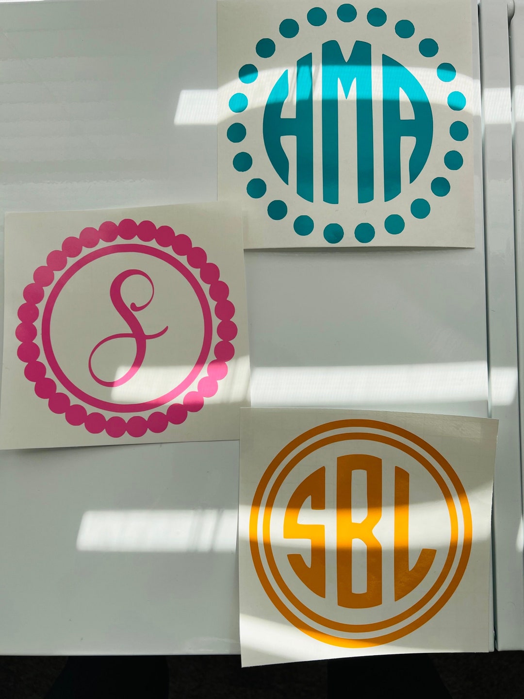 Vinyl Customizable Car Initial Decal - Etsy