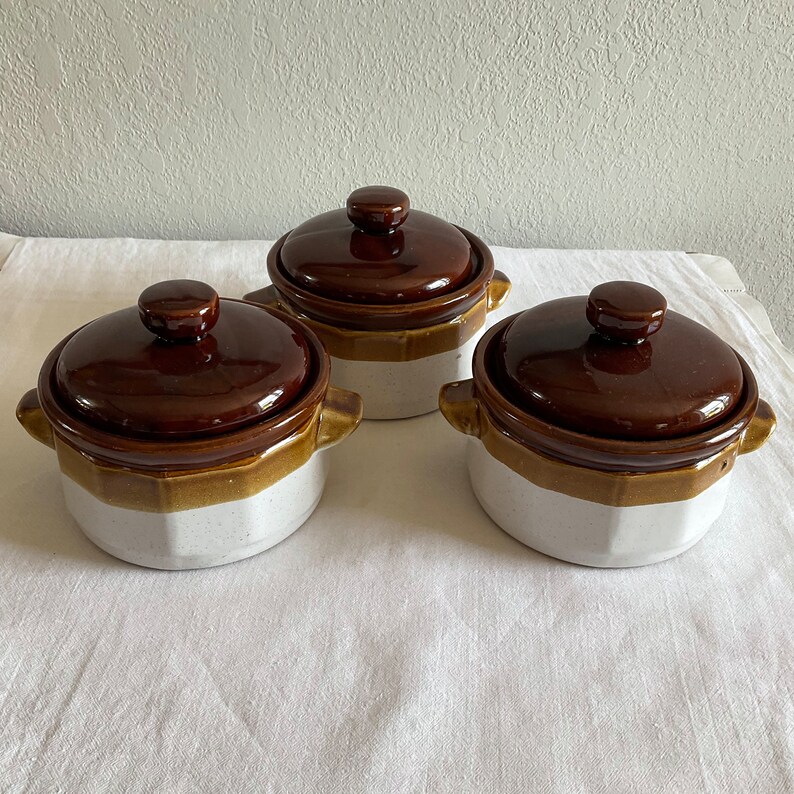 Brown Glazed Bean Pot - Etsy