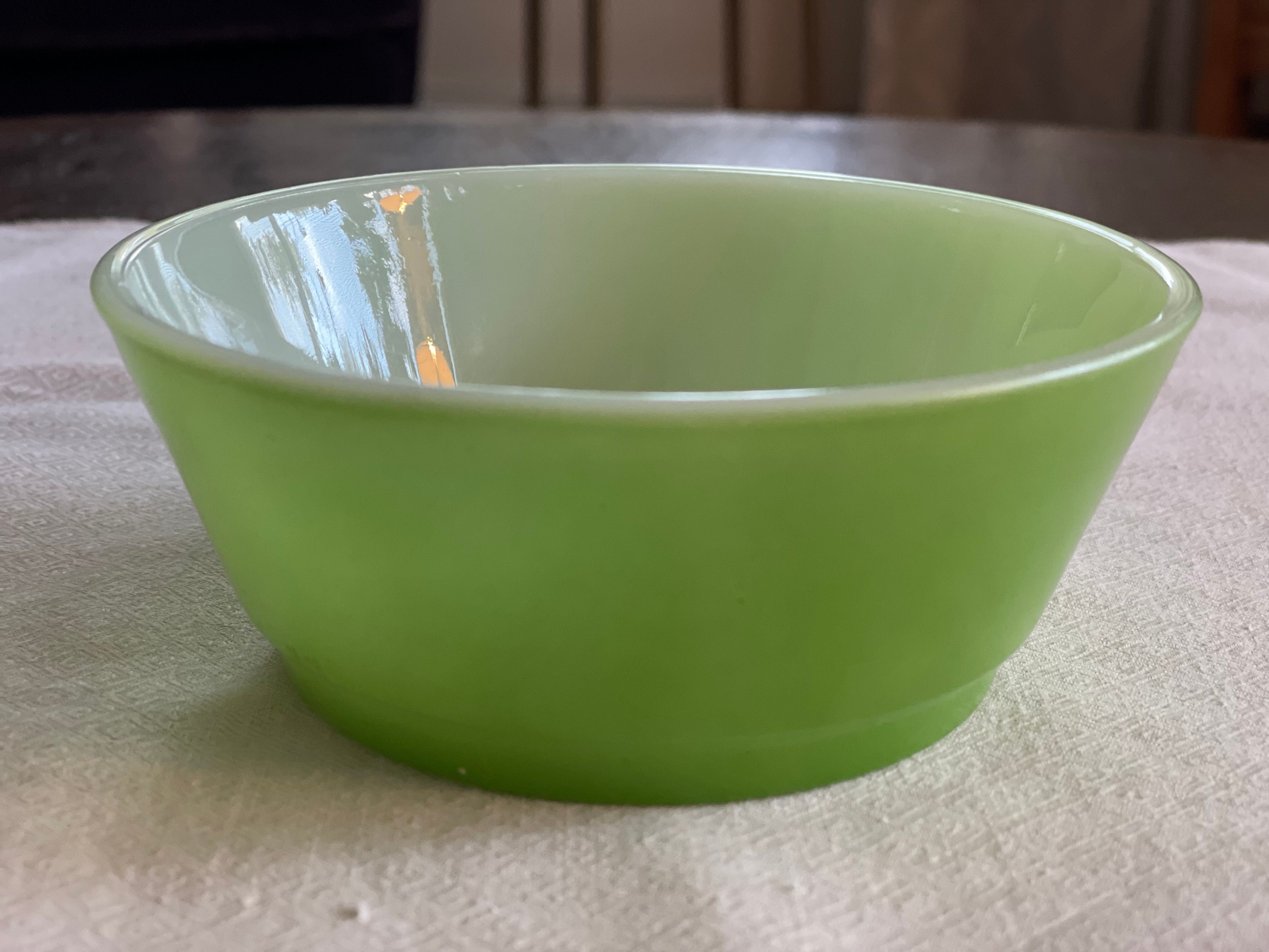 Anchor Hocking Green Milk Glass Cereal Bowl - Etsy