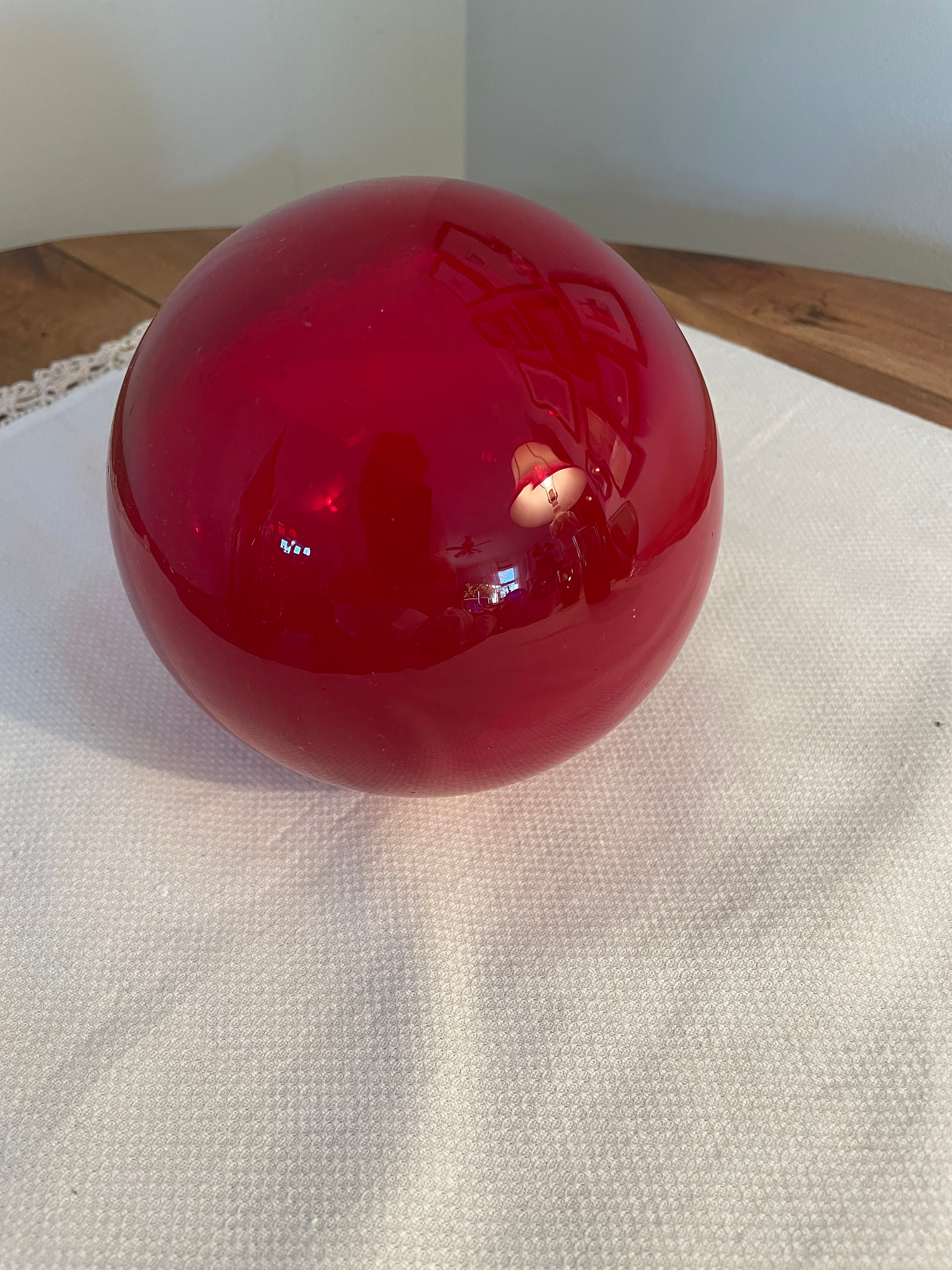 Red Blown Glass Floater - Etsy