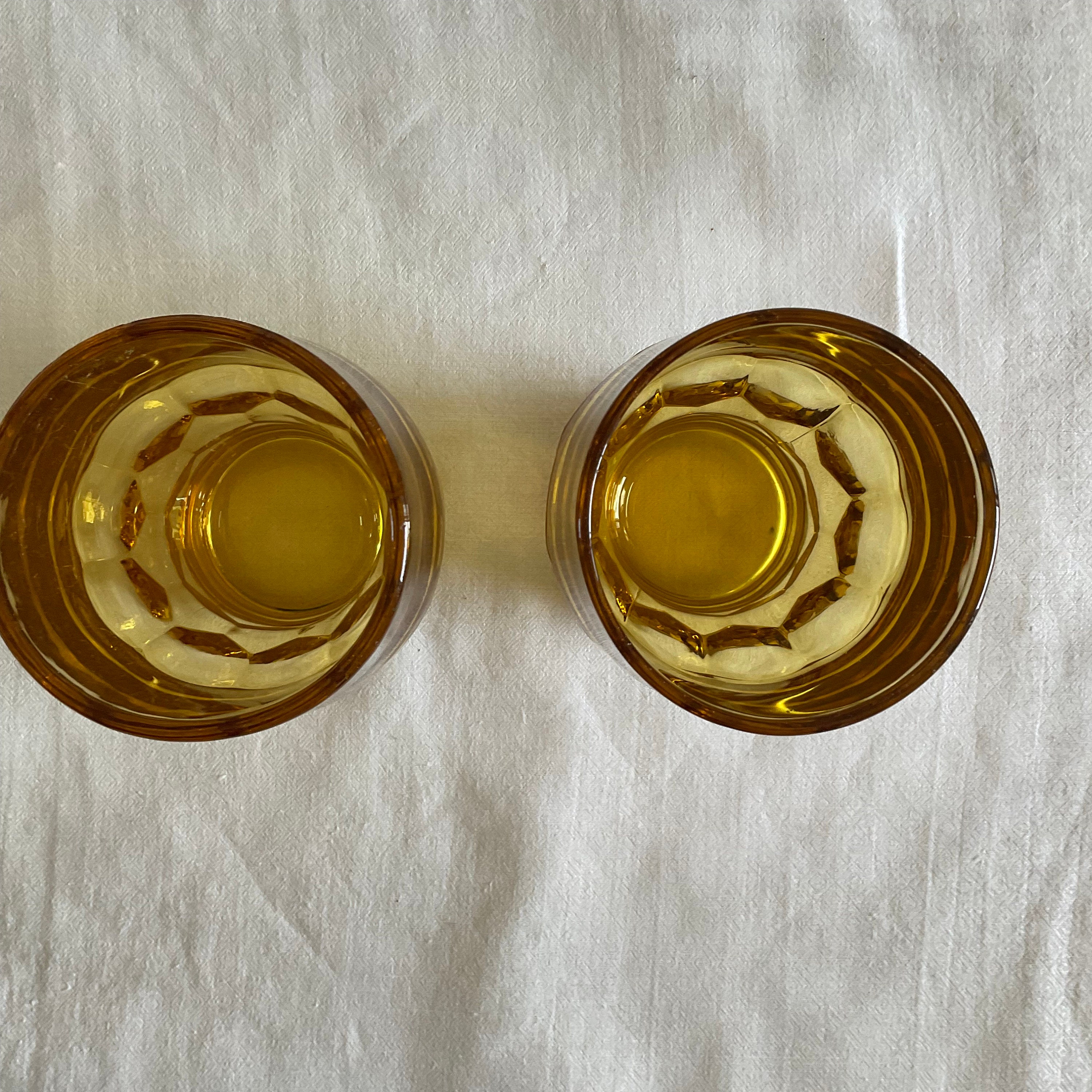 Amber Anchor Hocking Water Glasses Set Of 2 Etsy