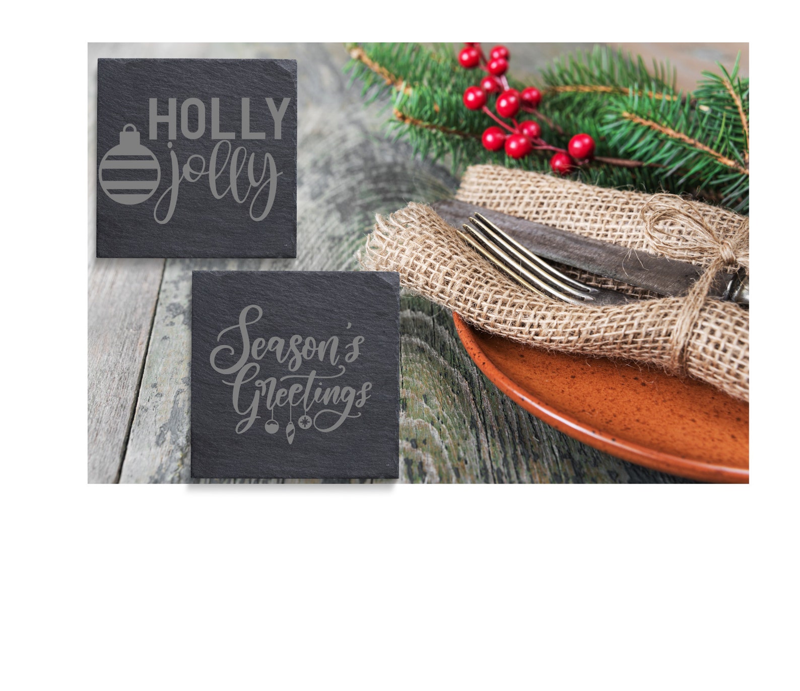 Christmas Sayings Slate Coasters Set of 4 | Fast Shipping | Great Gift ...