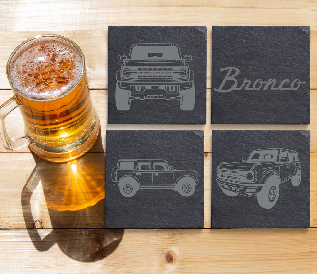 2020 Bronco Coaster Laser Engraved | Man Cave | Bar Decor | Classic ...