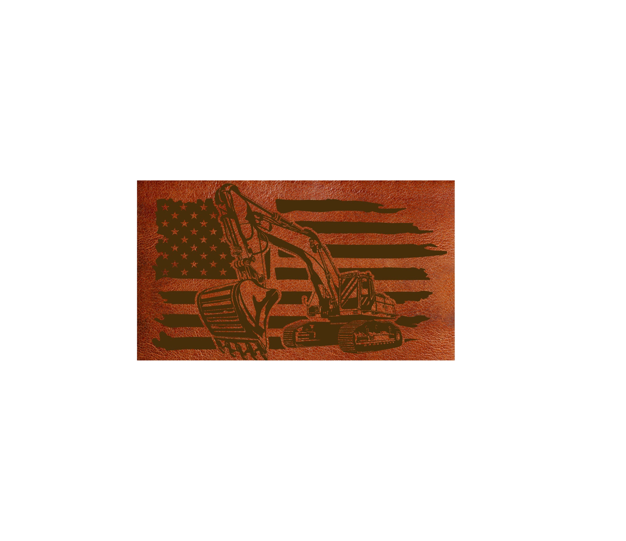 Hat Construction Excavator With Embroidery and Laser Engraved Leather ...