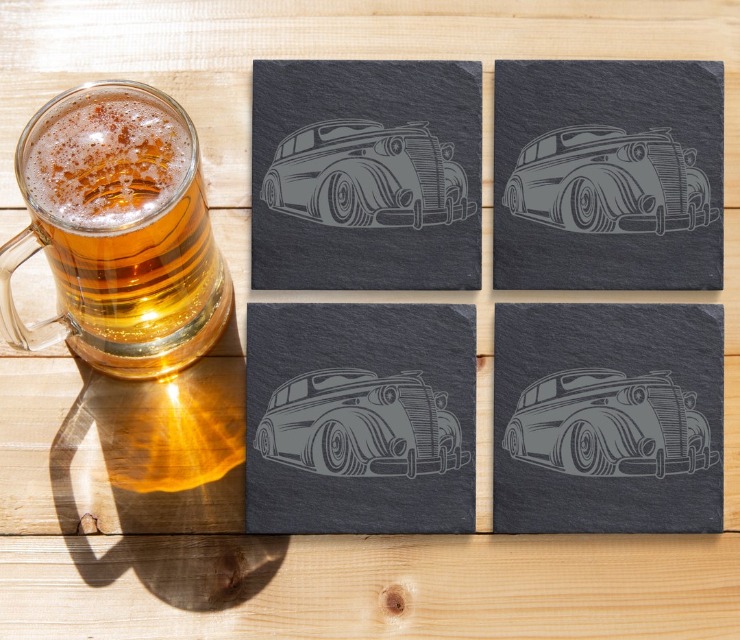 1939 Chevy Lowrider Slate Coaster Laser Engraved | Man Cave | Bar Decor ...