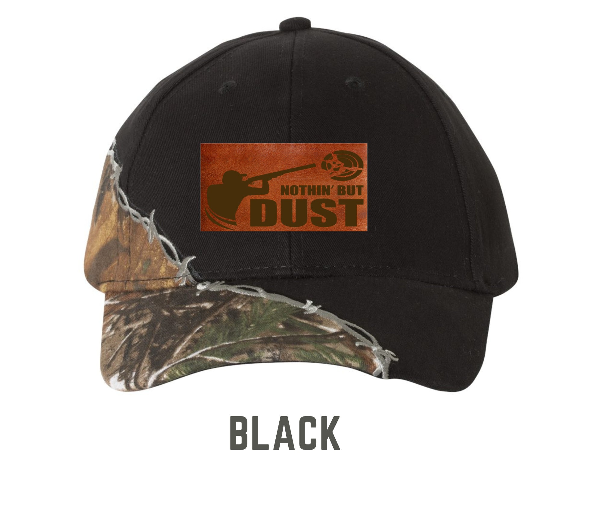 Nothing but DUST Leather Patch Hat Clay Skeet Trap Shooting Laser ...