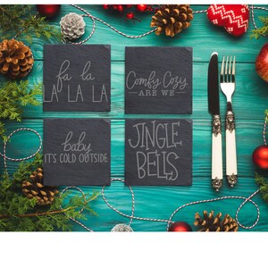 Christmas Sayings Slate Coasters Set of 4 | Fast Shipping | Great Gift ...