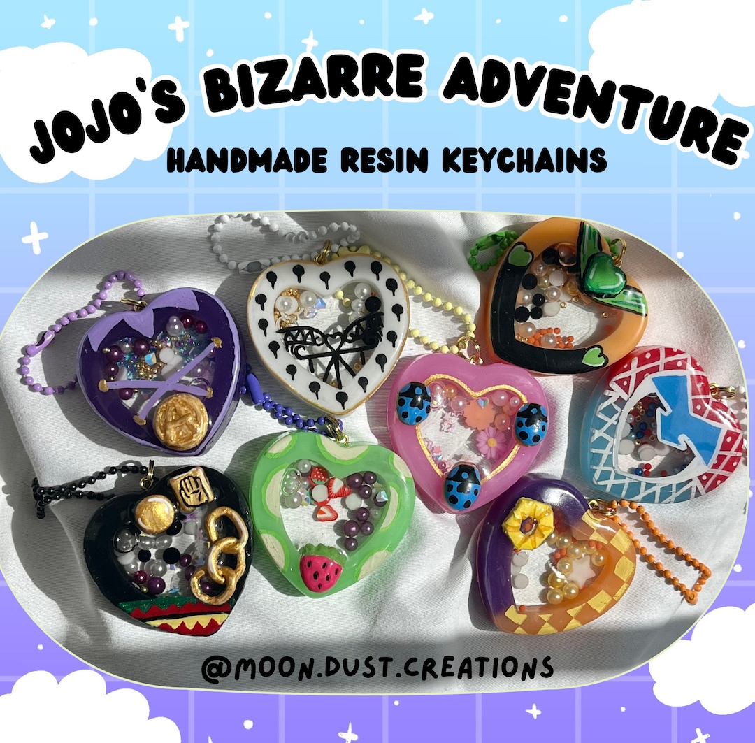 Handmade Jojo's Heart Resin Keychain | Series 1 & 2 - Etsy