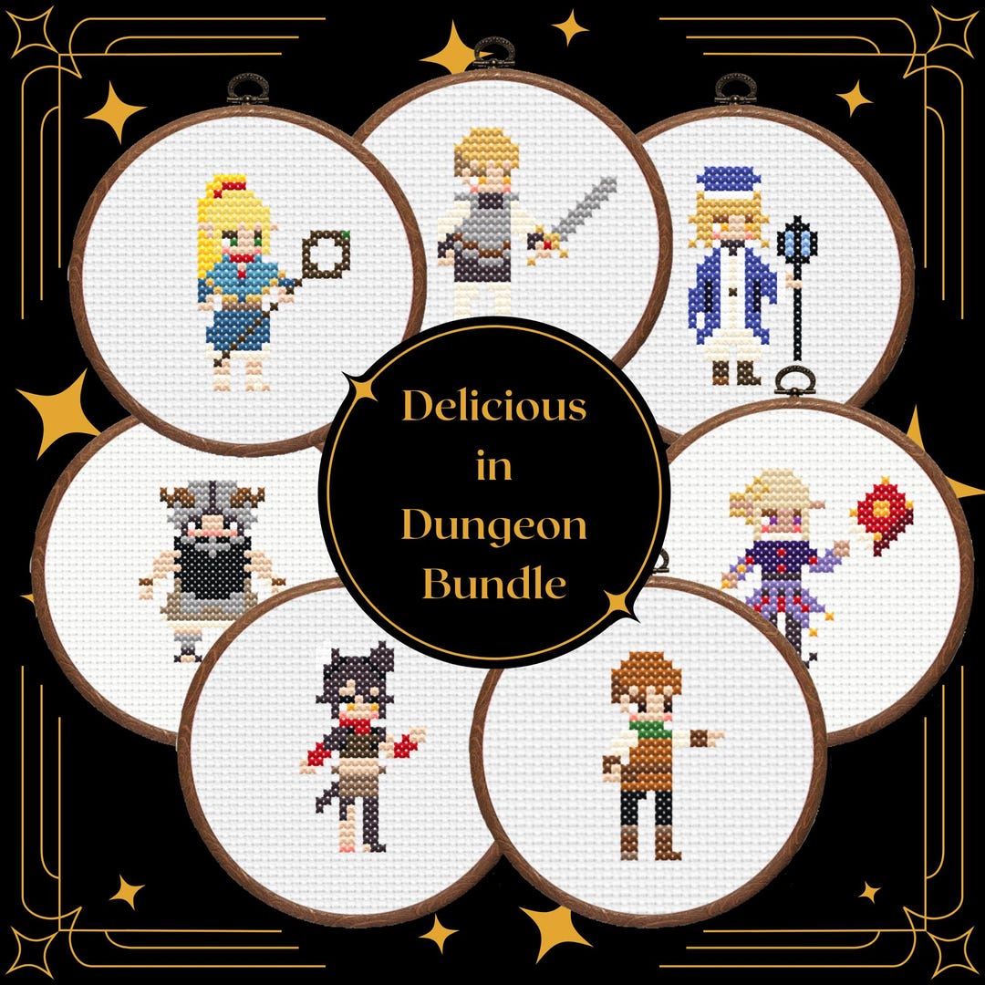 Delicious in Dungeon / Dungeon Meshi Cross Stitch Pattern - Beginner ...