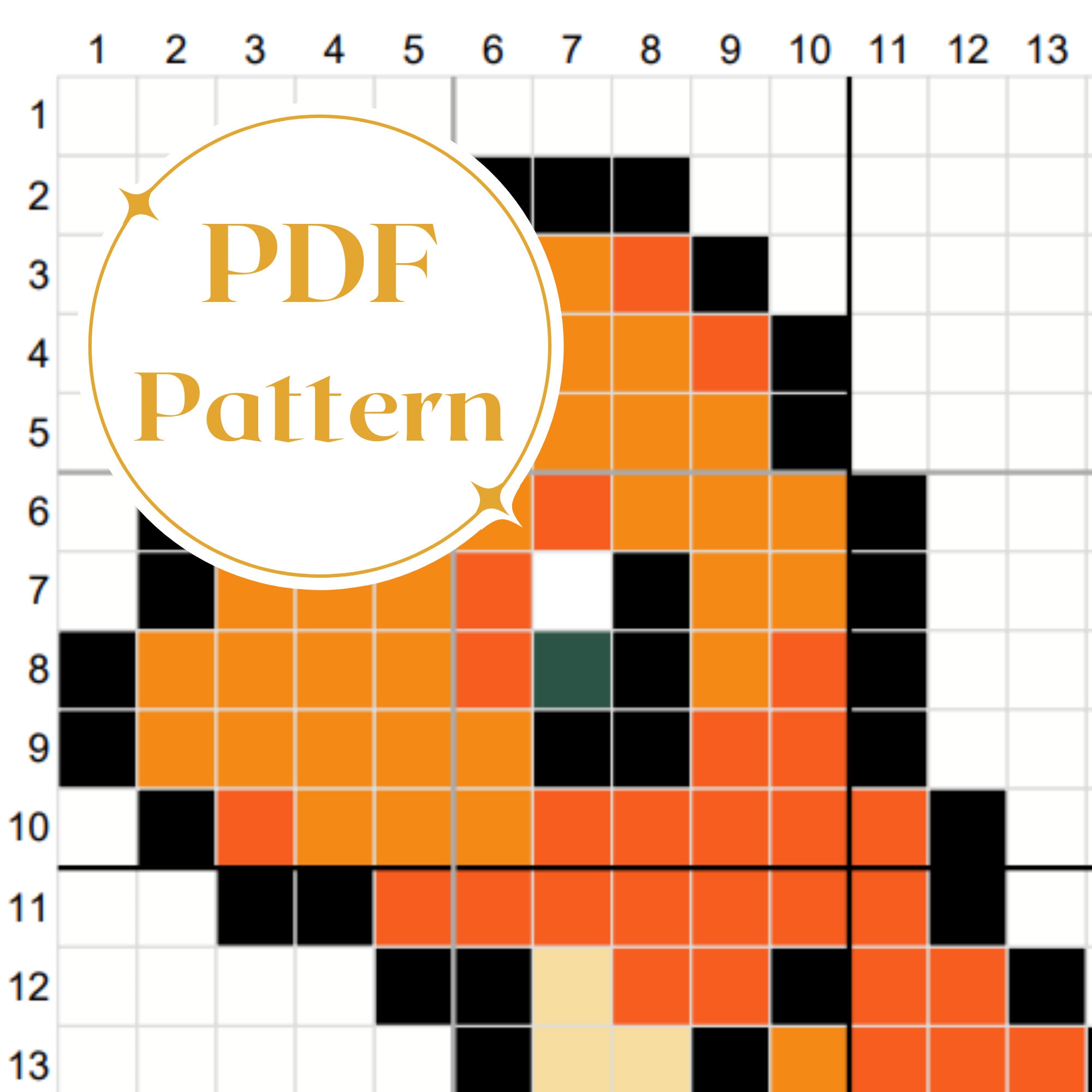 Charmander Sprite Cross Stitch Pattern - Beginner Friendly PDF ...