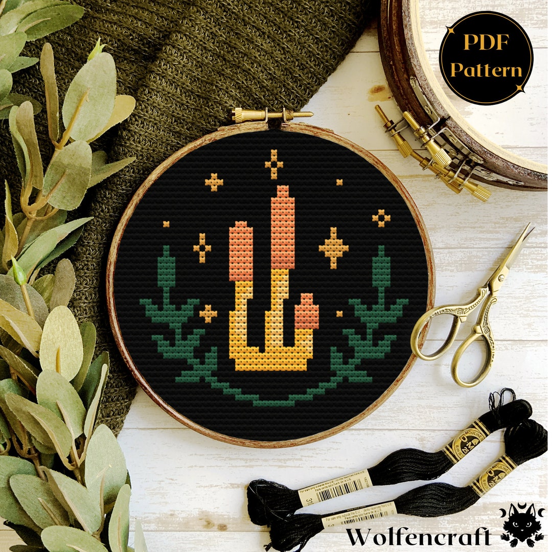 Cordyceps Mushroom Cross Stitch Pattern - Beginner Friendly PDF ...