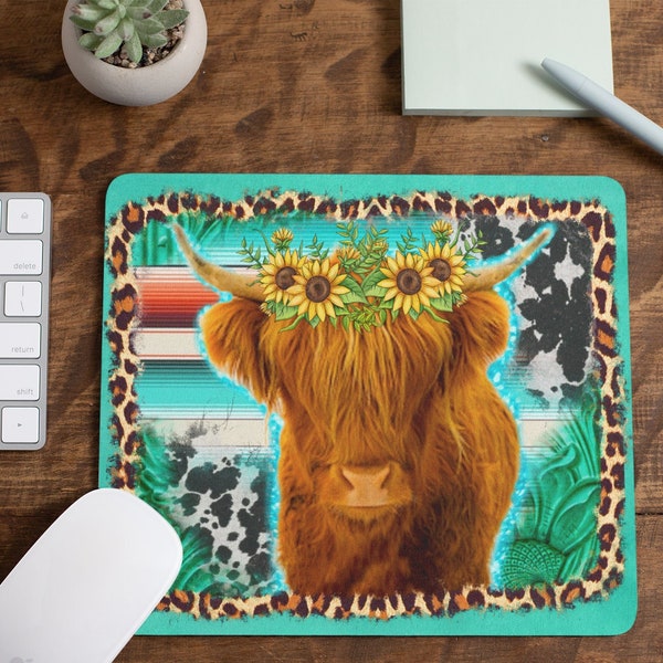 Highland Cow Mouse Pad Png - Etsy