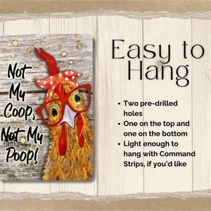Funny Chicken Gift, Metal Chicken Sign, Kitchen Chicken Decor, Gift for ...