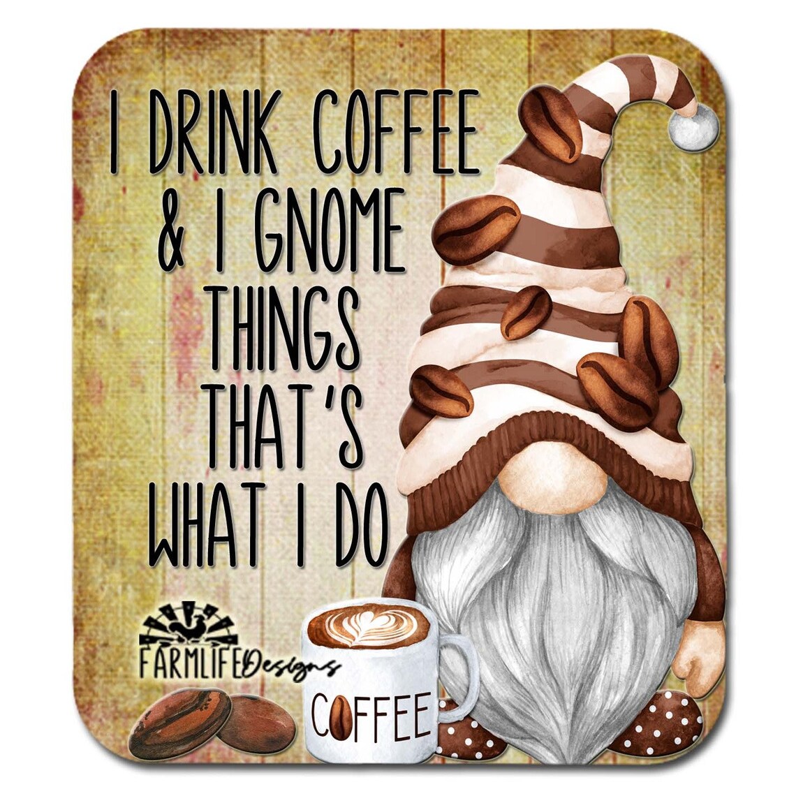 Coffee Gnome I Drink Coffee and I Gnome Things That's - Etsy