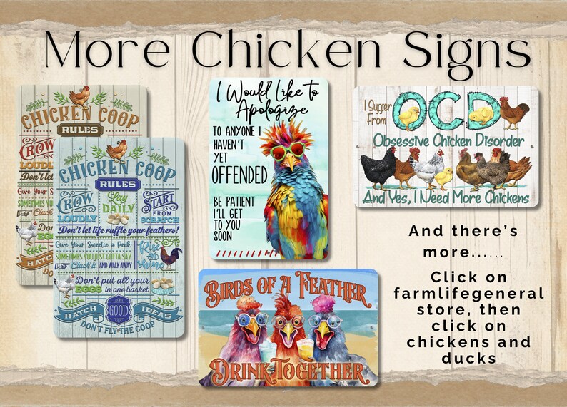 Funny Chicken Sign, Gift for Chicken Lover, Obsessive Chicken Disorder ...