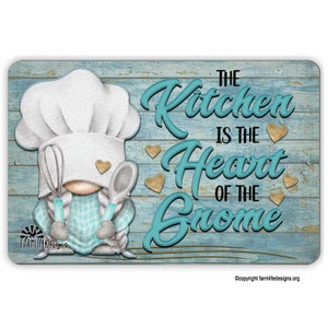 Gnome Kitchen Sign, Heart of the Gnome, Home Decor, Farmhouse Style ...
