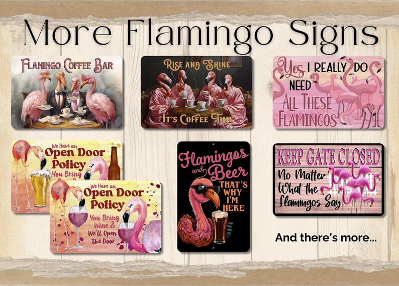 Personalized Flamingo Garden Sign, Customized With Your Name, Indoor ...