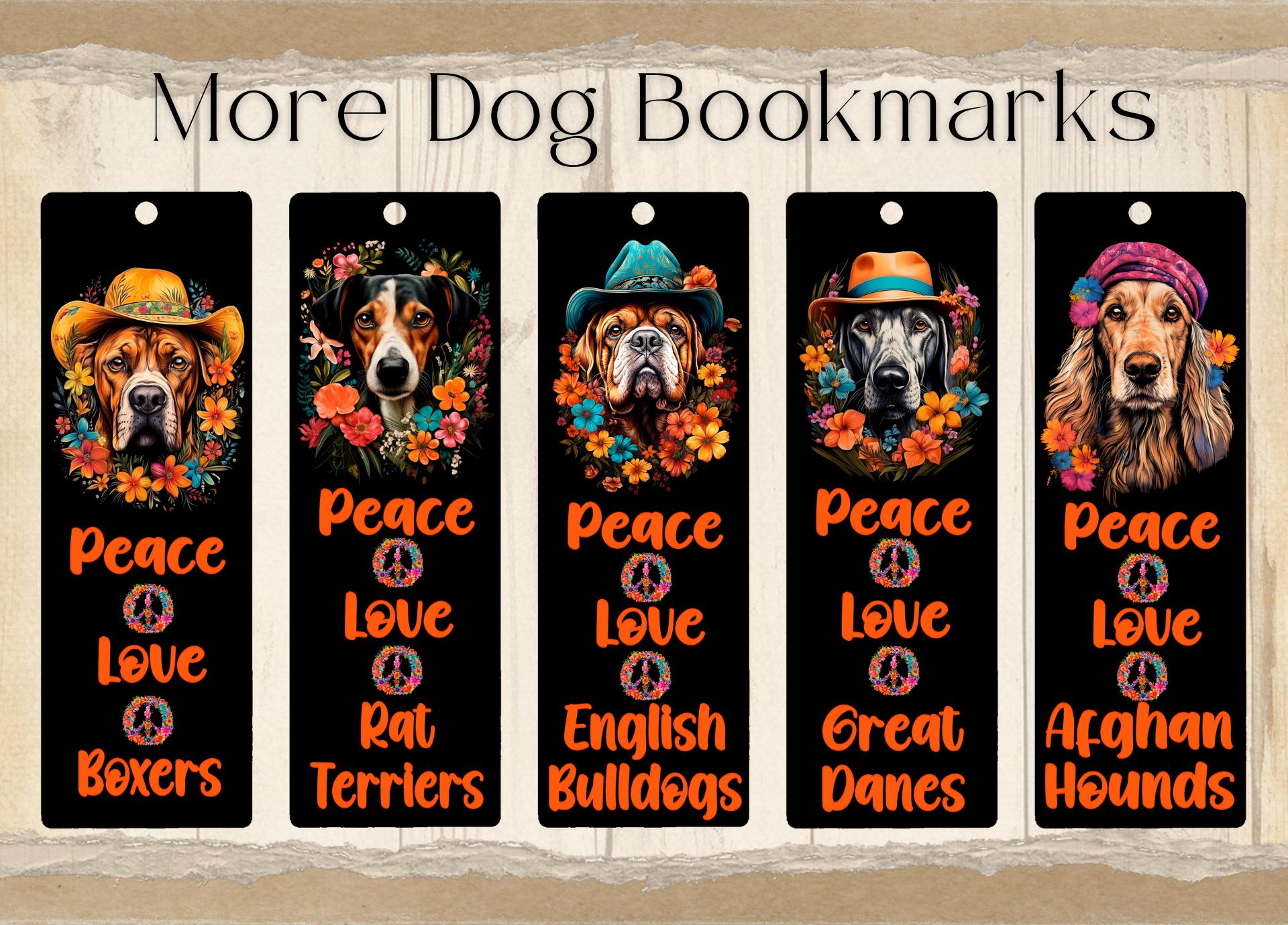 Pug Bookmark Gift, Pug Mama Gift, Metal Book Mark, Hippie Dog Design ...
