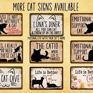 Funny Cat Sign, Cat Cave, Gift for Cat Lover, Pet Parent, Funny Metal ...