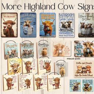 Highland Cow Beer Sign, Herd That, Fluffy Cow Housewarming Gift, Metal ...