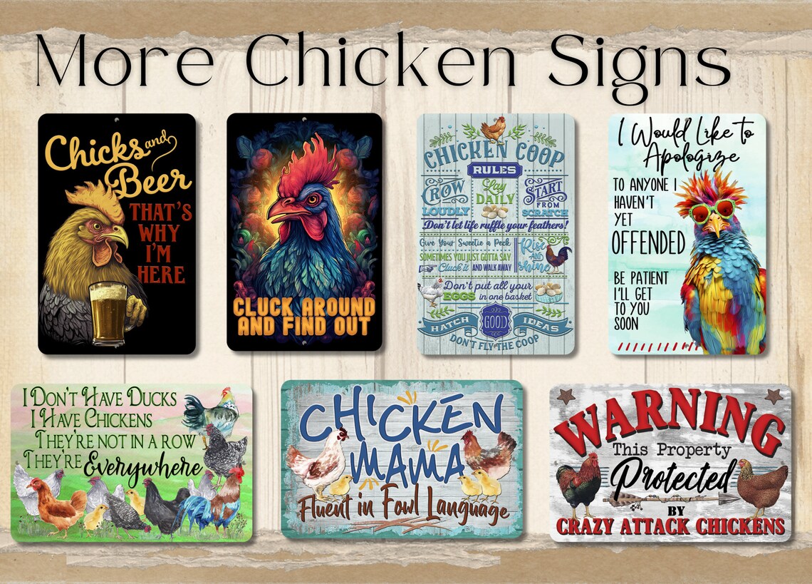 Funny Chicken Bathroom Sign, Chicken Bath Decor, Gift for Chicken Lover ...