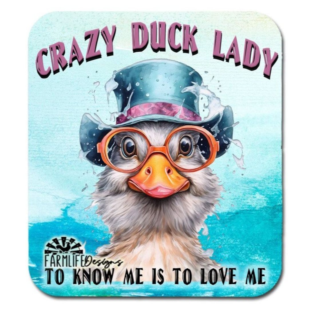 Crazy Duck Lady Magnet 4"x4.5" Aluminum, Duck Lover Gift, Duck Decor ...
