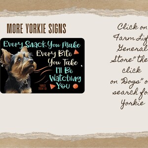 Funny Yorkshire Terrier Security Sign, Handmade Decor for Yorkie Lovers ...